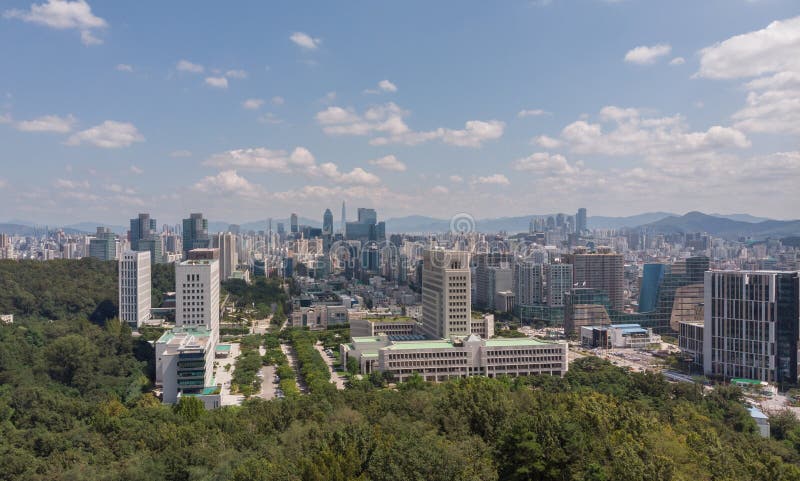 Seoul, South Korea. Seocho District Stock Photo - Image of place ...