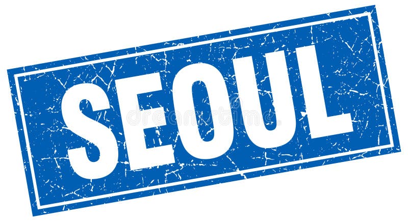 Seoul stamp stock vector. Illustration of isolated, square - 125218442