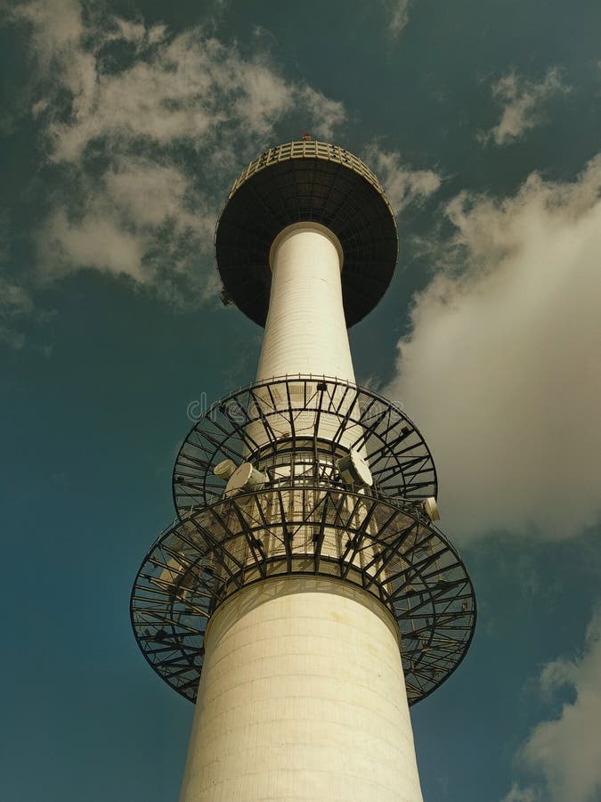 Seoul tower in winter stock photo. Image of sunny, winter - 357905182