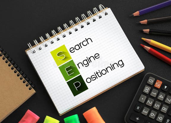 SEP - Search Engine Positioning Acronym on Notepad, Technology Concept ...