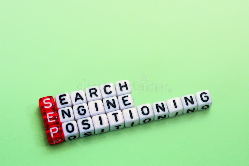 SEP Search Engine Positioning on Green Stock Photo - Image of marketing ...