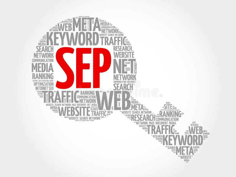 SEP - Search Engine Positioning Key Stock Illustration - Illustration ...