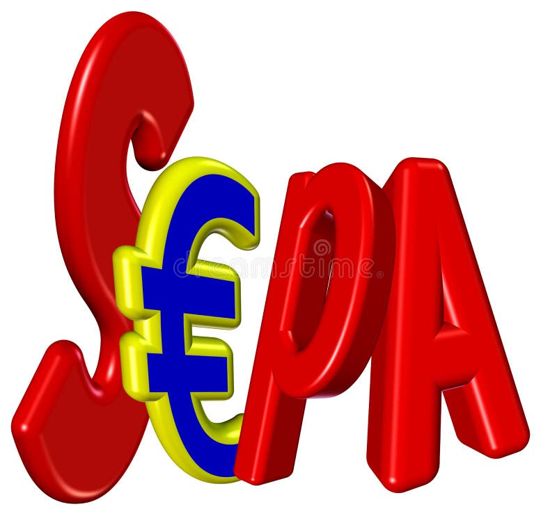 SEPA Single Euro Payments Area Stock Illustration - Illustration of ...
