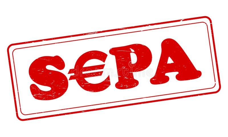 Sepa stamp on white stock illustration. Illustration of currency ...