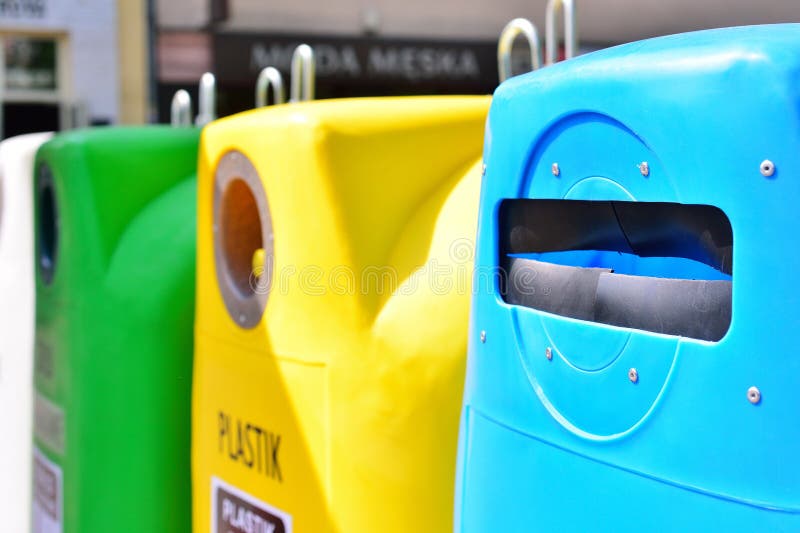 Separate Collection of Garbage. Containers for Garbage of Differ Stock ... Separate Collection of Garbage. Containers for Garbage of Differ Stock ...