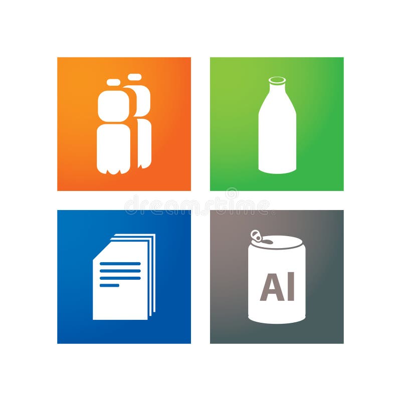 Separate Collection of Garbage Stock Vector - Illustration of recycling ...