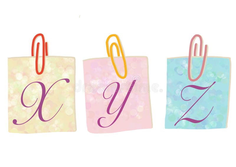 Separate Letters on Background Squares of Different Colors. Stock ...