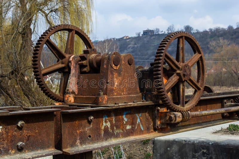 Separate Metal Elements of the Gateways of the Ancient Dam of the Mill ...