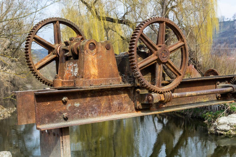 Separate Metal Elements of the Gateways of the Ancient Dam of the Mill ...
