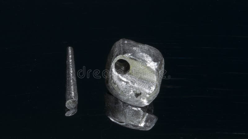 Separate Metallic Post and Core Build-up for Molar. Stock Image - Image ...