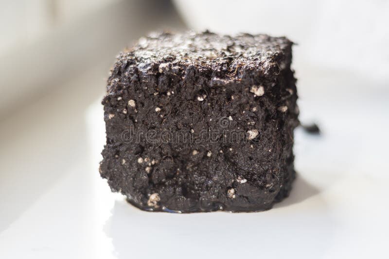 A Separate Object in the Form of a Cube from the Soil Stock Image ...