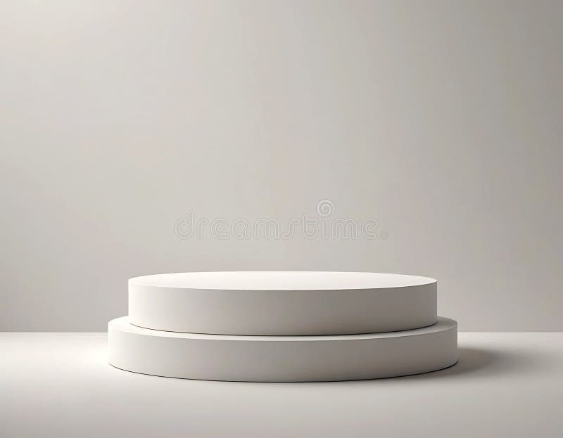 Separate Presentation Area - White Round Platform for Product Placement ...