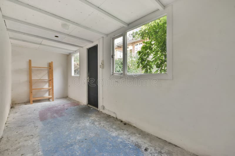 Separate storage room stock image. Image of space, wall - 243800971