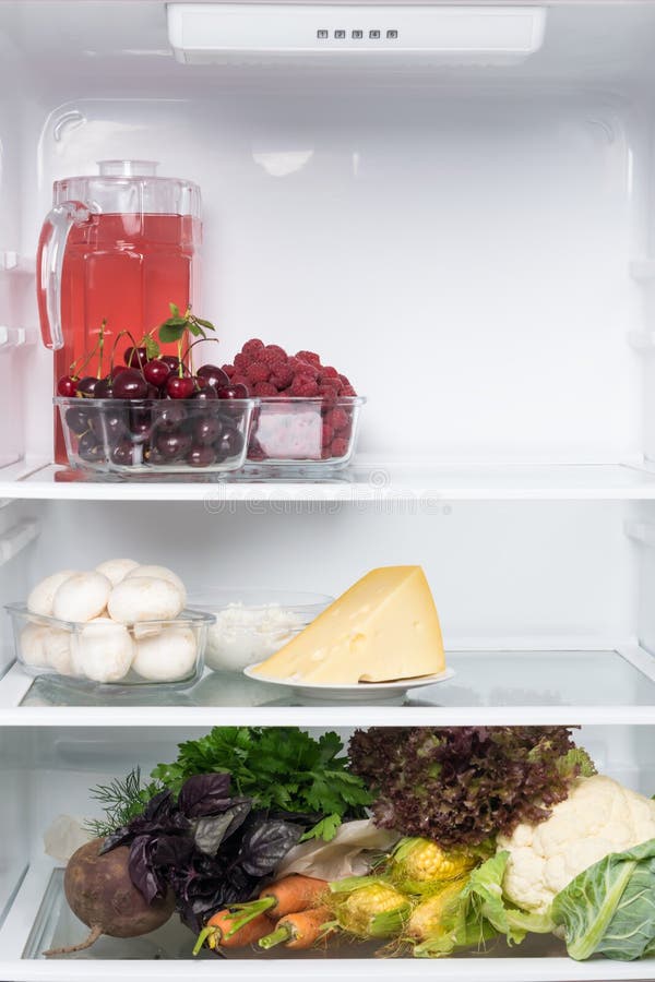 Separate Storage of Products, Berries, Dairy Products, Vegetables on ...