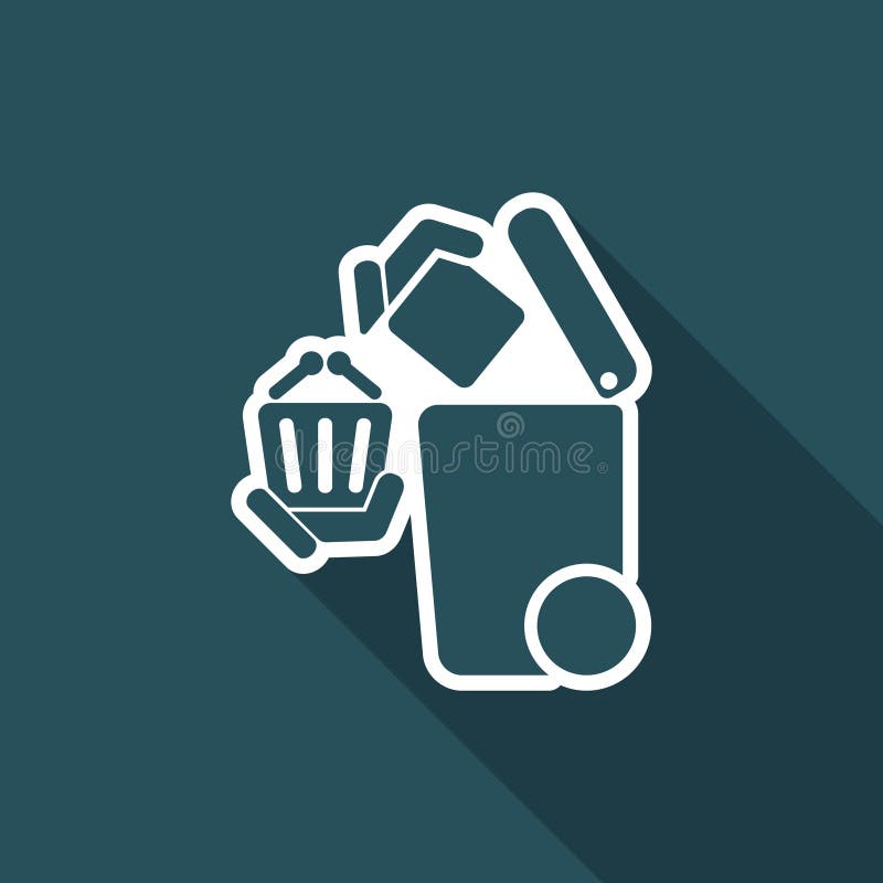 Separate Waste Collection Icon Stock Vector - Illustration of ecology ...