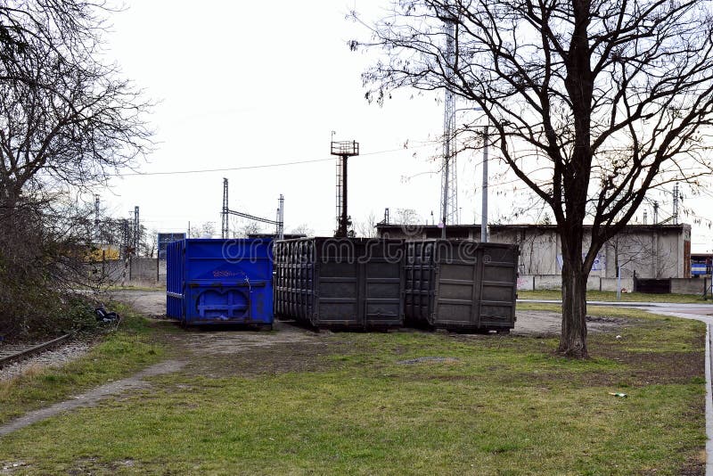 Separate waste containers stock photo. Image of secondary - 174266826