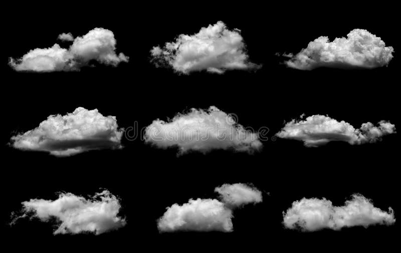 Separate White Clouds on a Black Background Have Real Clouds Stock ...