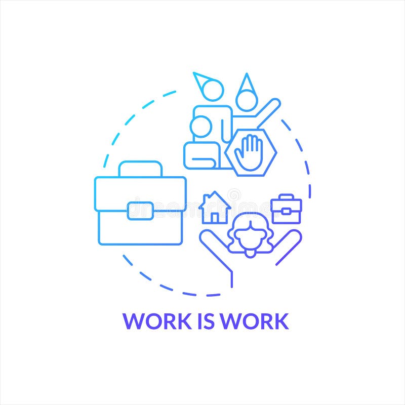 Separate Work and Personal Life Blue Gradient Concept Icon Stock Vector ... Separate Work and Personal Life Blue Gradient Concept Icon Stock Vector ...
