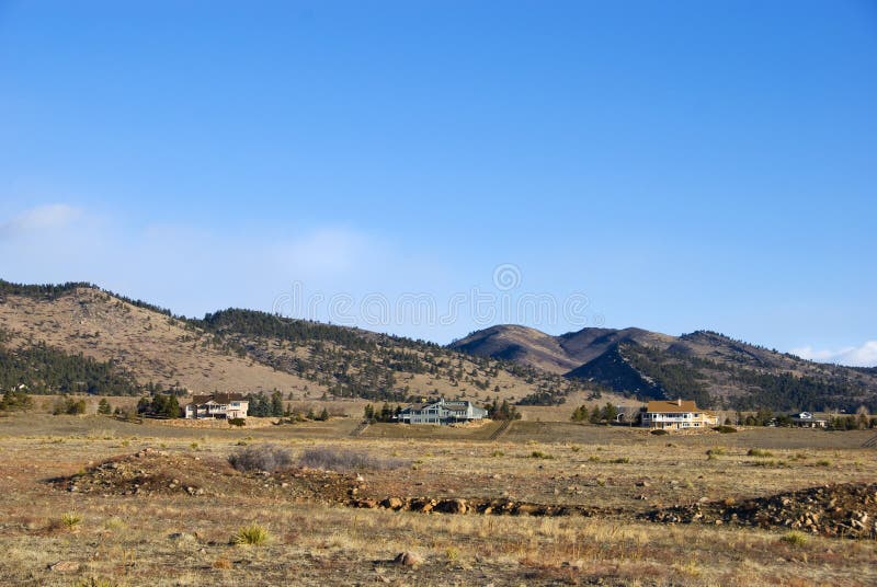 Separated Mansions on Arid Land Stock Photo - Image of spacious, houses ...