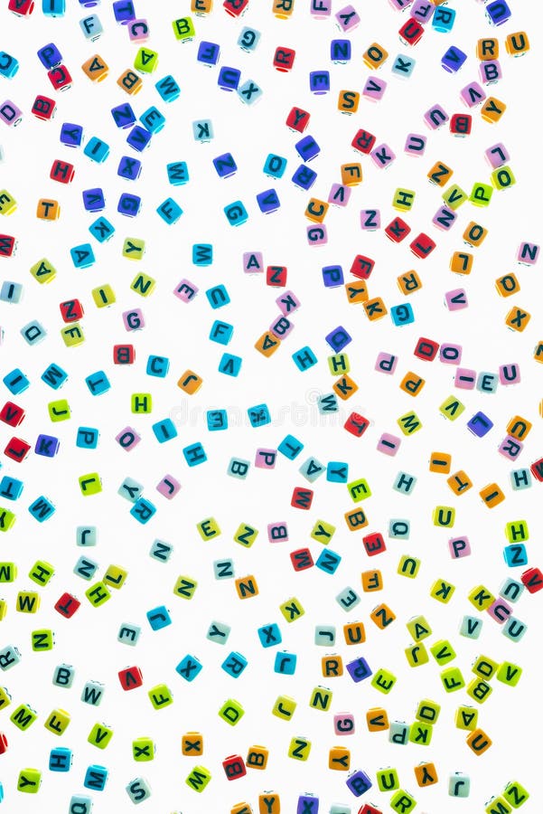 Separated Multi-colored Letters. is on a White Background Stock Image ...