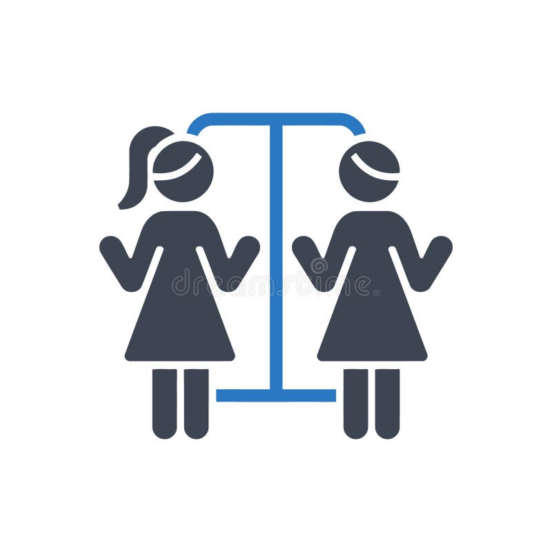 Separated People Icon stock vector. Illustration of public - 376291019