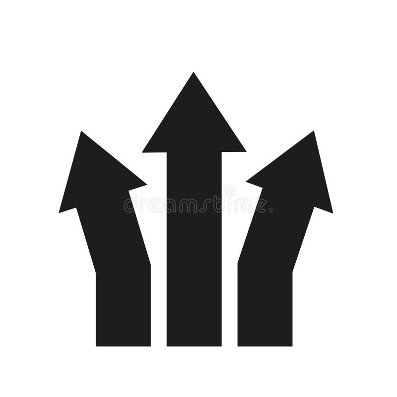 Separation Arrow with Three Paths. Vector Illustration. Stock Image ... Separation Arrow with Three Paths. Vector Illustration. Stock Image ...