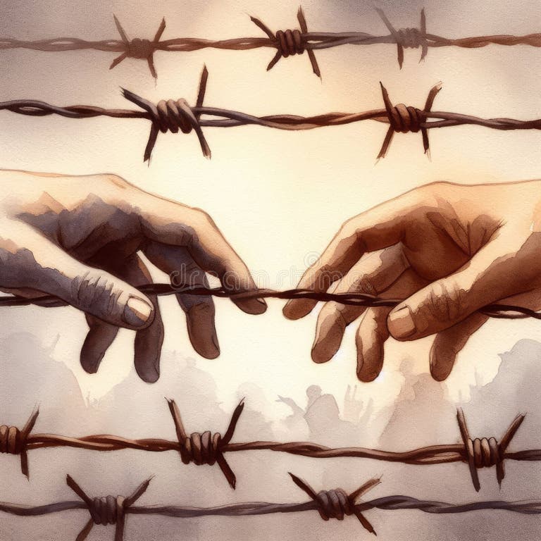 Separation and Hope during World War II Stock Illustration ...