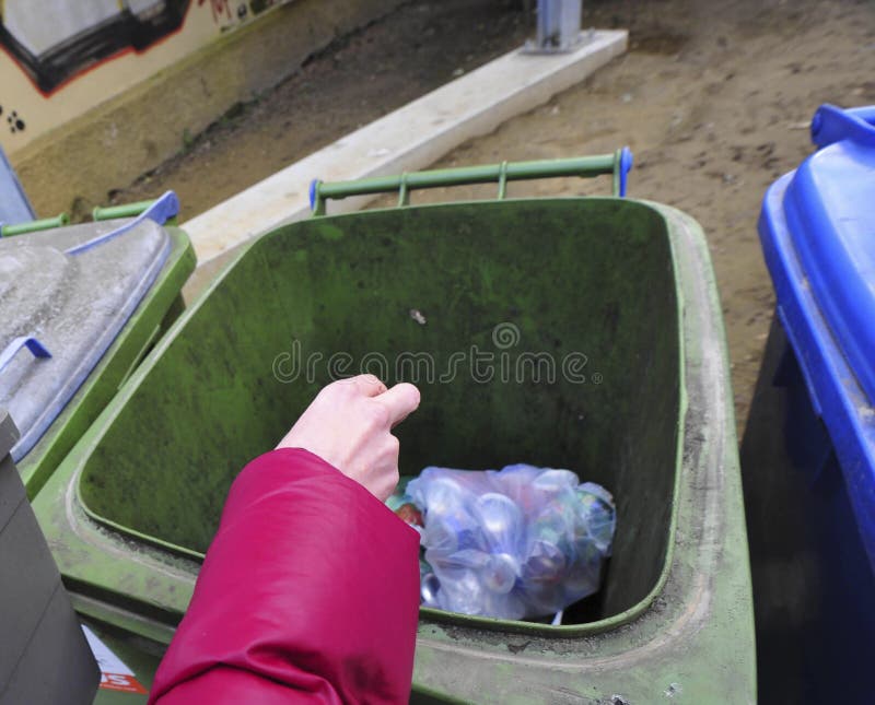 Separation of Household Garbage in Different Trash Cans Stock Photo ...