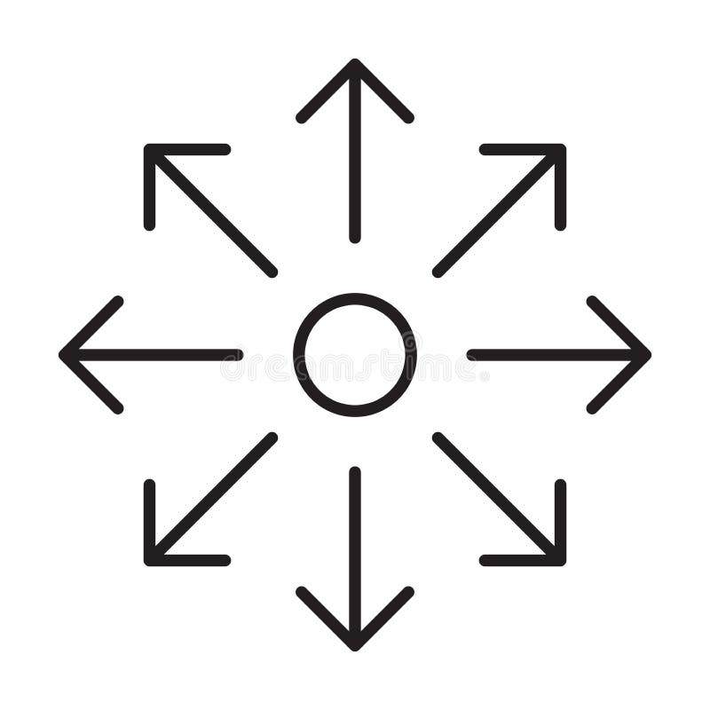 Separation Icon Vector. Diversification Process in Business Concept for ...