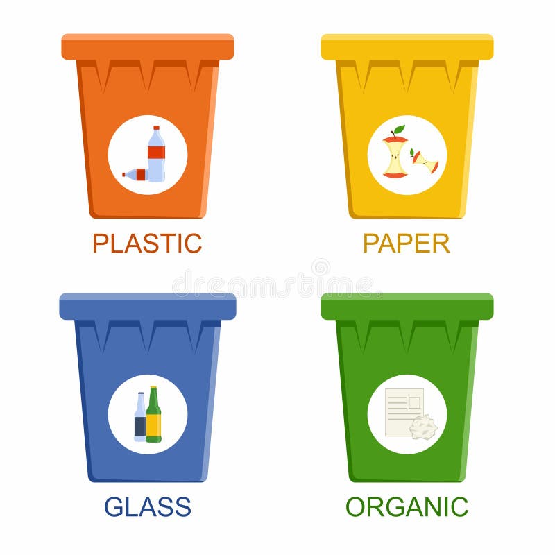 Waste Segregation and Recycling Infographic Stock Vector - Illustration ...