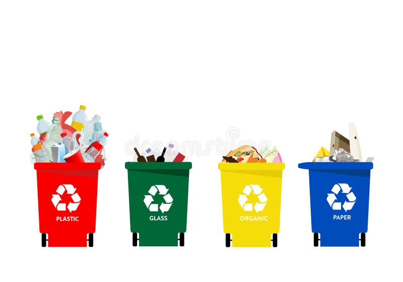 Separation and Recycling Containers for Litter and Trash for Sorting ...