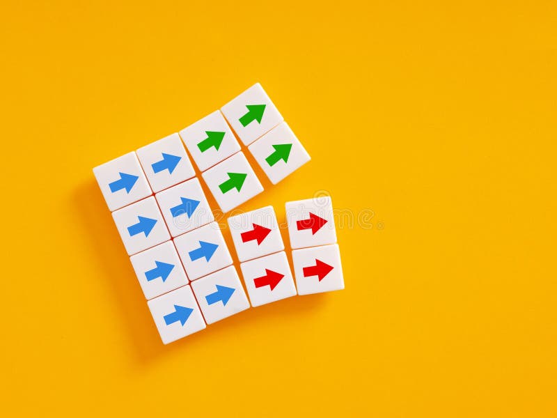 Separation and Split in the Team. Collapsing Teamwork Stock Image ...