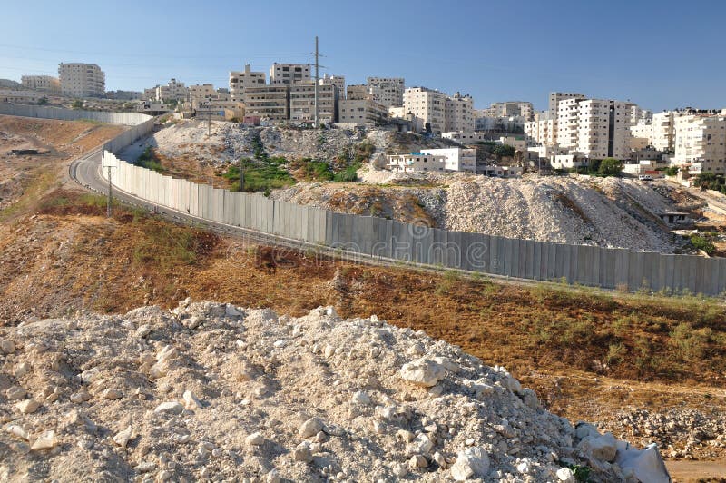 Wall separating israel stock photo. Image of divide, point - 3193384