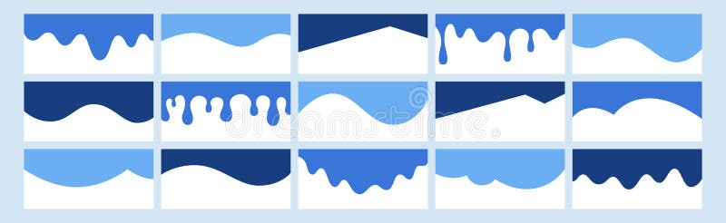 Separator Header, Section Divider Shapes, Blue Headline Design Elements ...