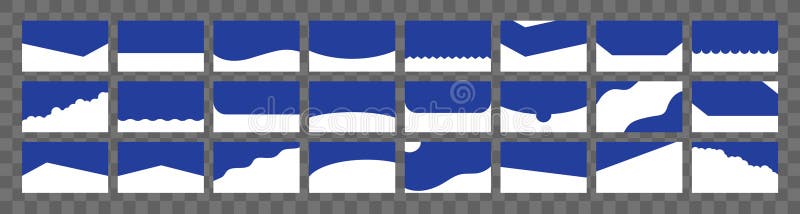 Separator Header for Web Page Design. Flat Vector Illustration. Set of ...