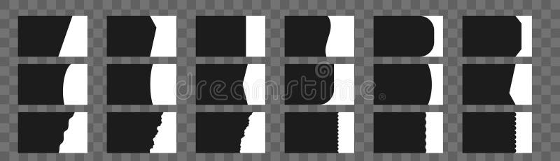 Separator Header for Web Page Design. Flat Vector Illustration. Set of ...