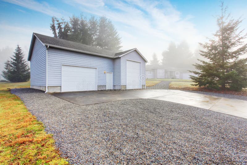 Seperate Garage and Shop Room. Stock Image - Image of fenced, property ...