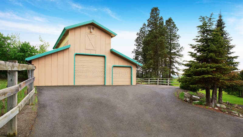 Seperate Garage and Shop Room. Stock Image - Image of fenced, property ...