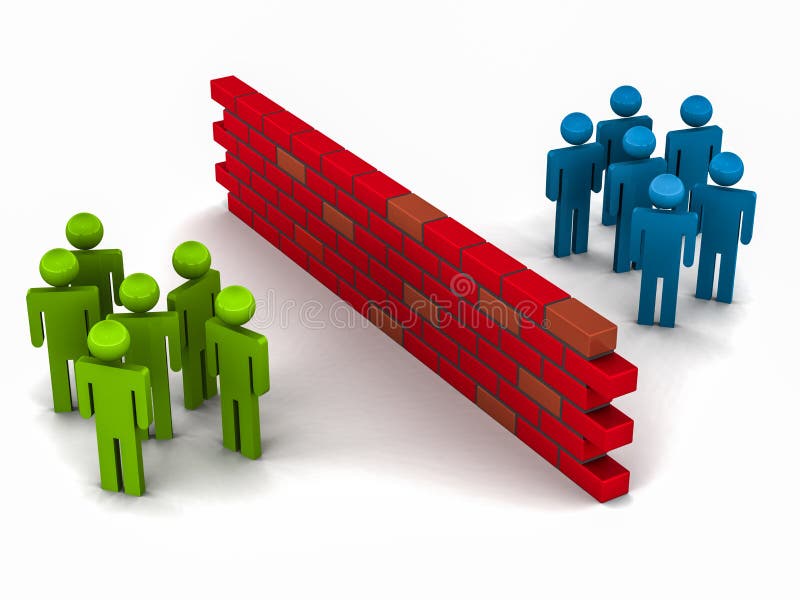 Seperation of groups stock illustration. Illustration of difference ...