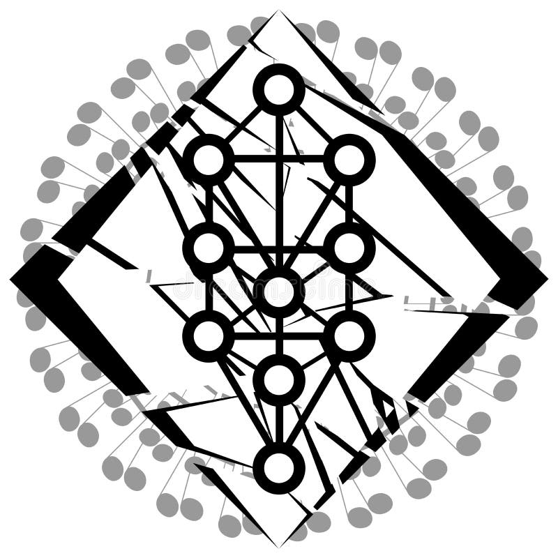 Sephiroth Tree on Abstract Decoration Stock Vector - Illustration of ...