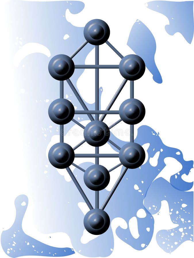 Sephiroth Tree in Metal Tones on Spotted Background Stock Image ...