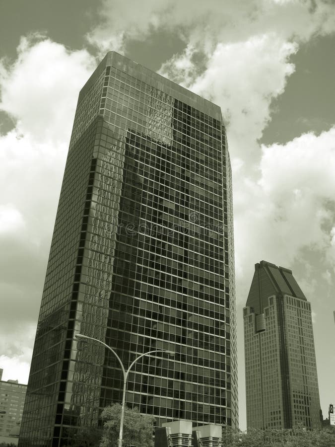Sepia Buildings stock image. Image of corporations, downtown - 376851