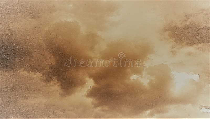 Sepia Filter Sky and Clouds Background Stock Photo - Image of wallpaper ...