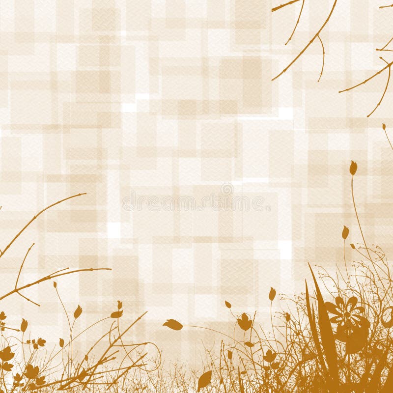 Sepia Floral Background stock illustration. Illustration of soft - 1456901