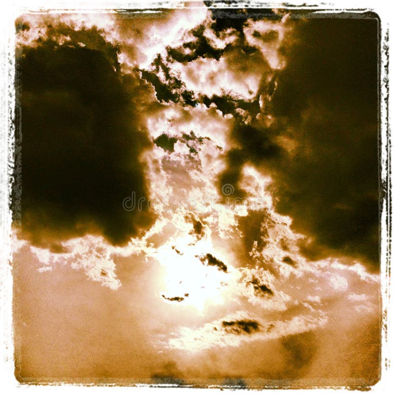 Dramatic Sepia Sky stock photo. Image of instagram, clouds - 29755062