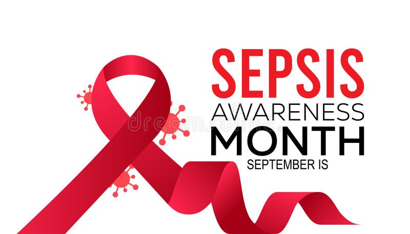 Sepsis Awareness Month stock vector. Illustration of ribbon - 325143252