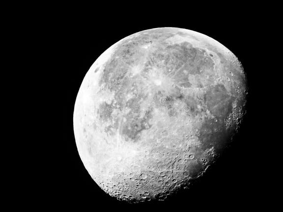 Sept 11, 2025 Waning Gibbous Moon in the NYS FingerLakes Sky Stock ...
