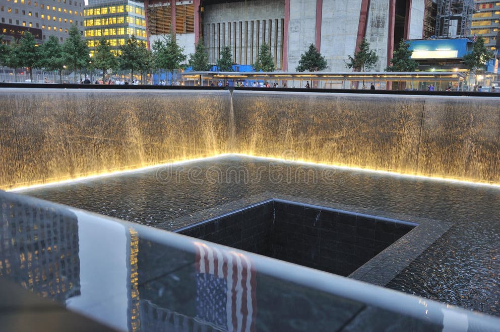 September 11 Infinite Pool Memorial Editorial Stock Image - Image of ...