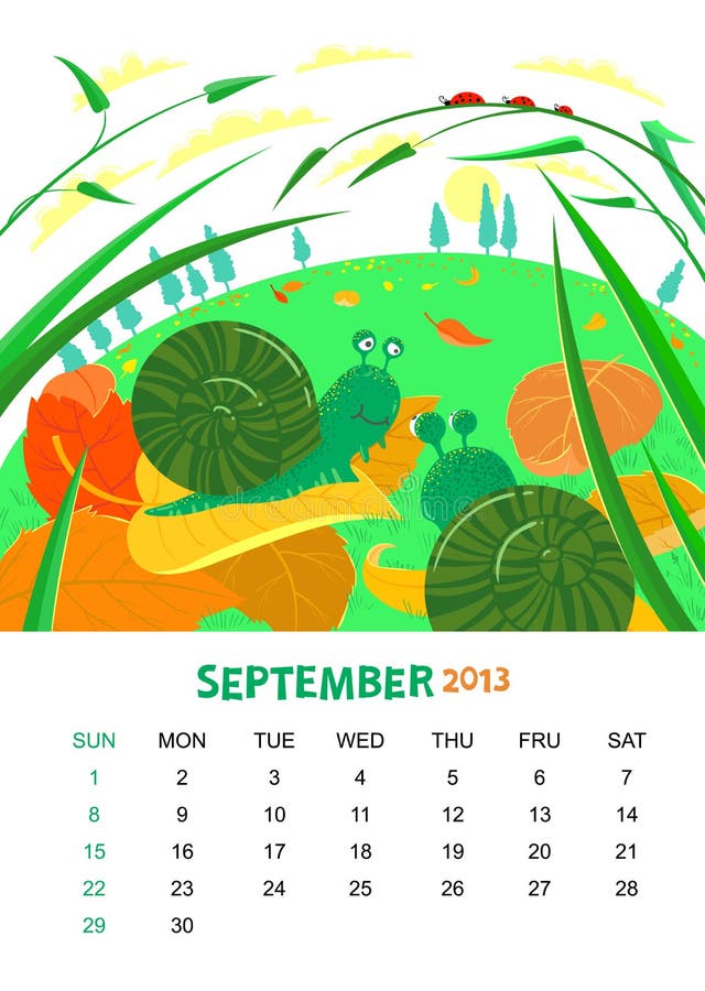 September. stock vector. Illustration of year, mushrooms - 21307633