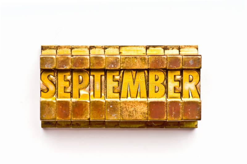 September Text, Word Wrapped in and Layered with Autumnal Leaves ...